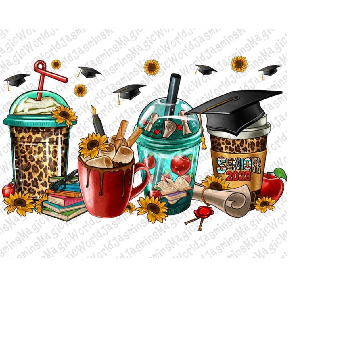 Senior 2023 Graduation Coffee Cups Png Sublimation Design, G | Inspire ...