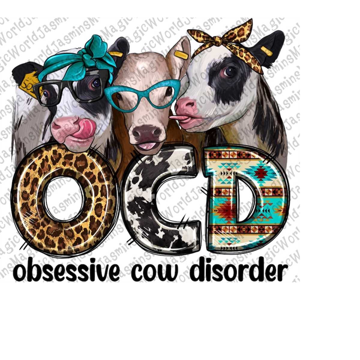 OCD Obsessive Cow Disorder png sublimation design, OCD png, | Inspire ...