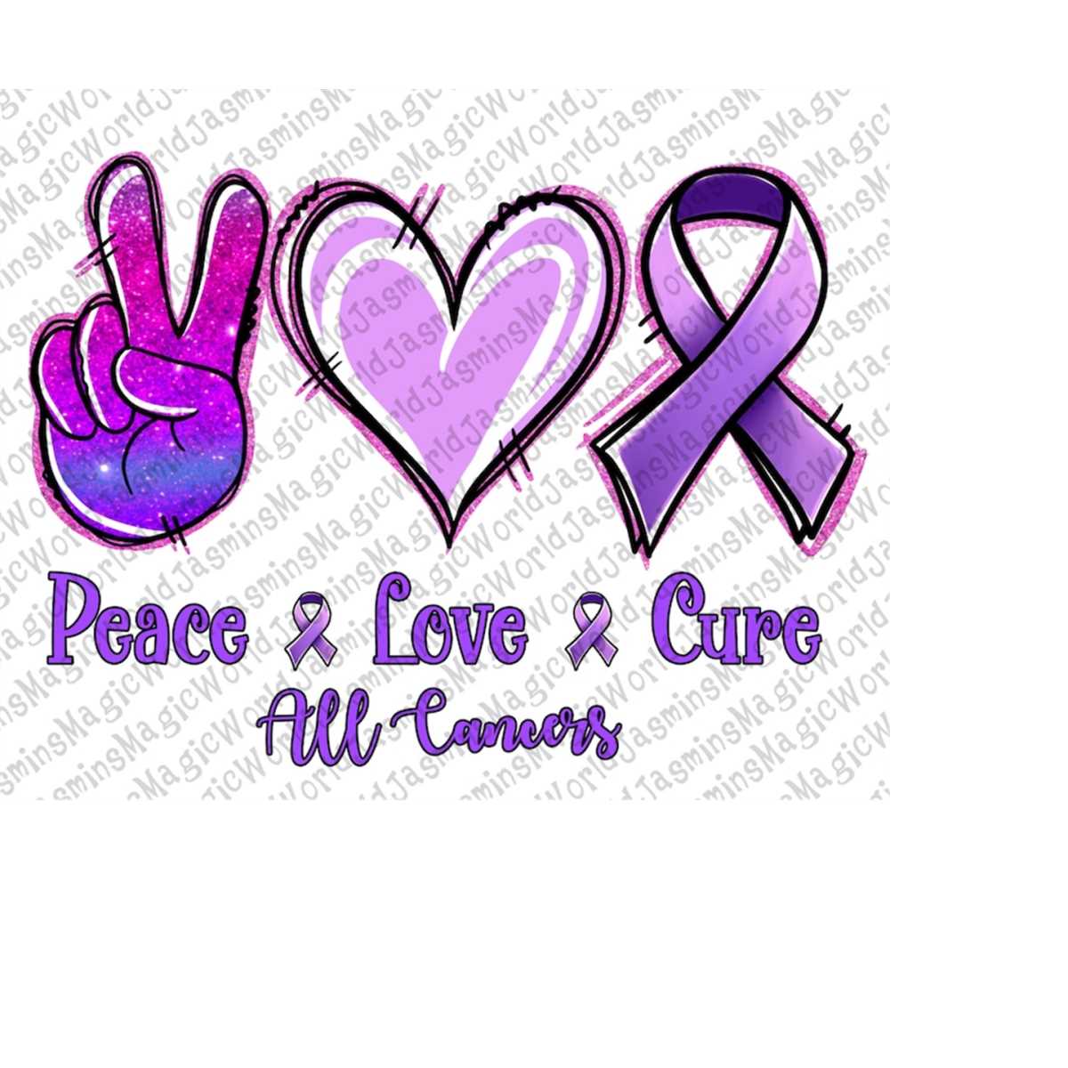 Peace Love Cure All Cancers , All Cancer png ,Peace Love Cur - Inspire ...