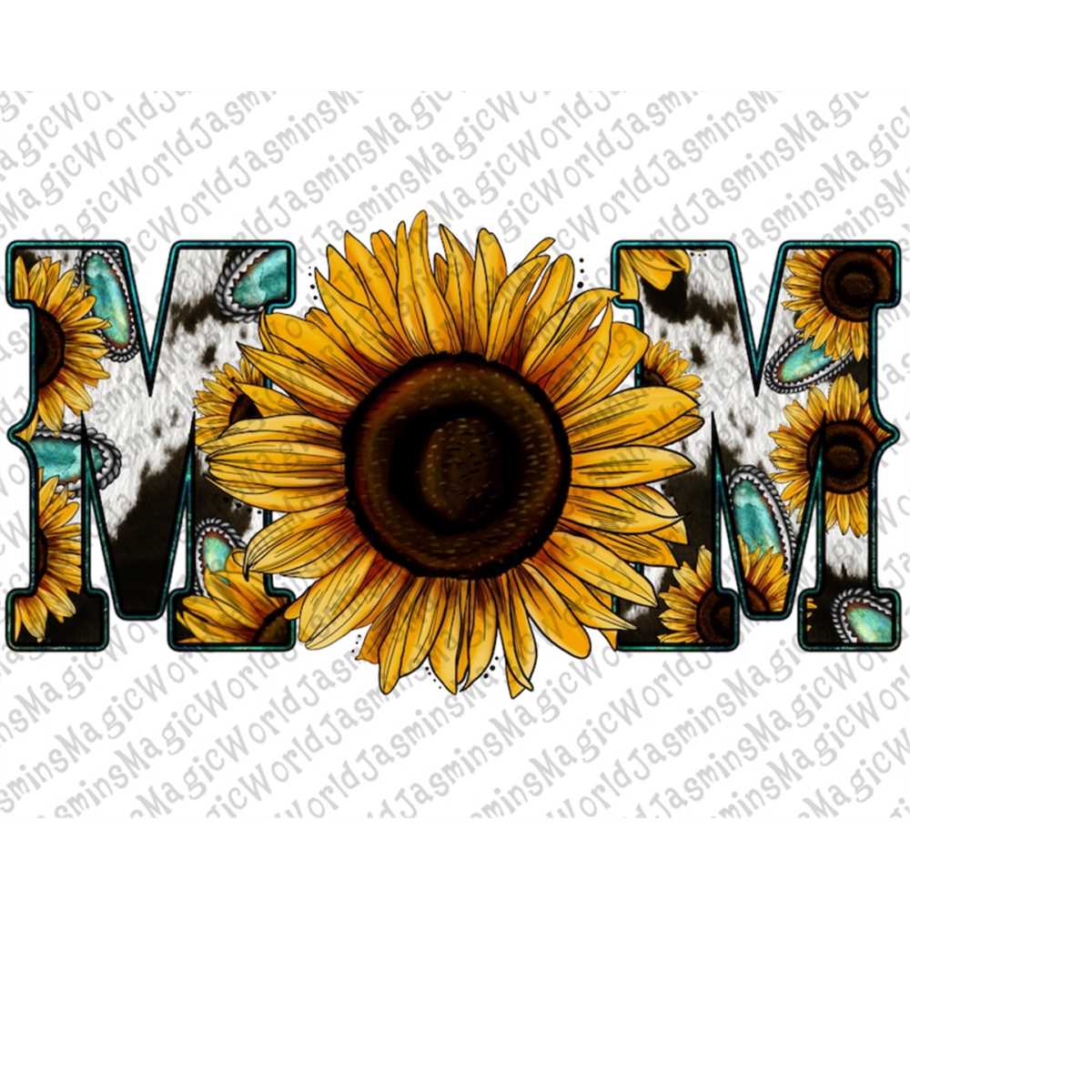 Sunflower Mom Cowhide Design PNG,Mother Design Png,Sunflower - Inspire ...