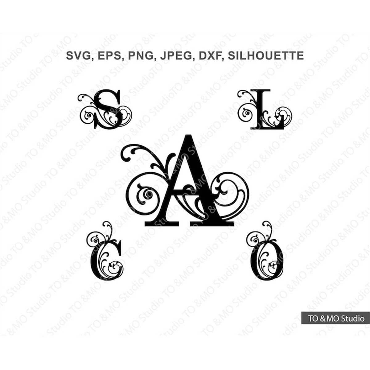 Monogram Svg, Monogram Alphabet Svg, Monogram Clipart, Flour | Inspire ...