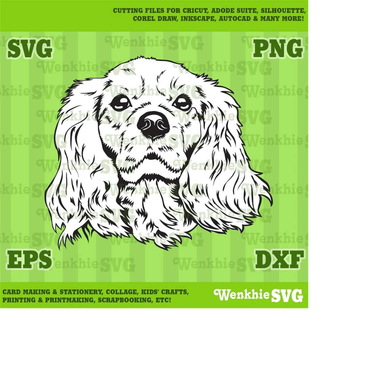Cavalier King Charles Spaniel Dog Cutting File Printable, SV | Inspire ...
