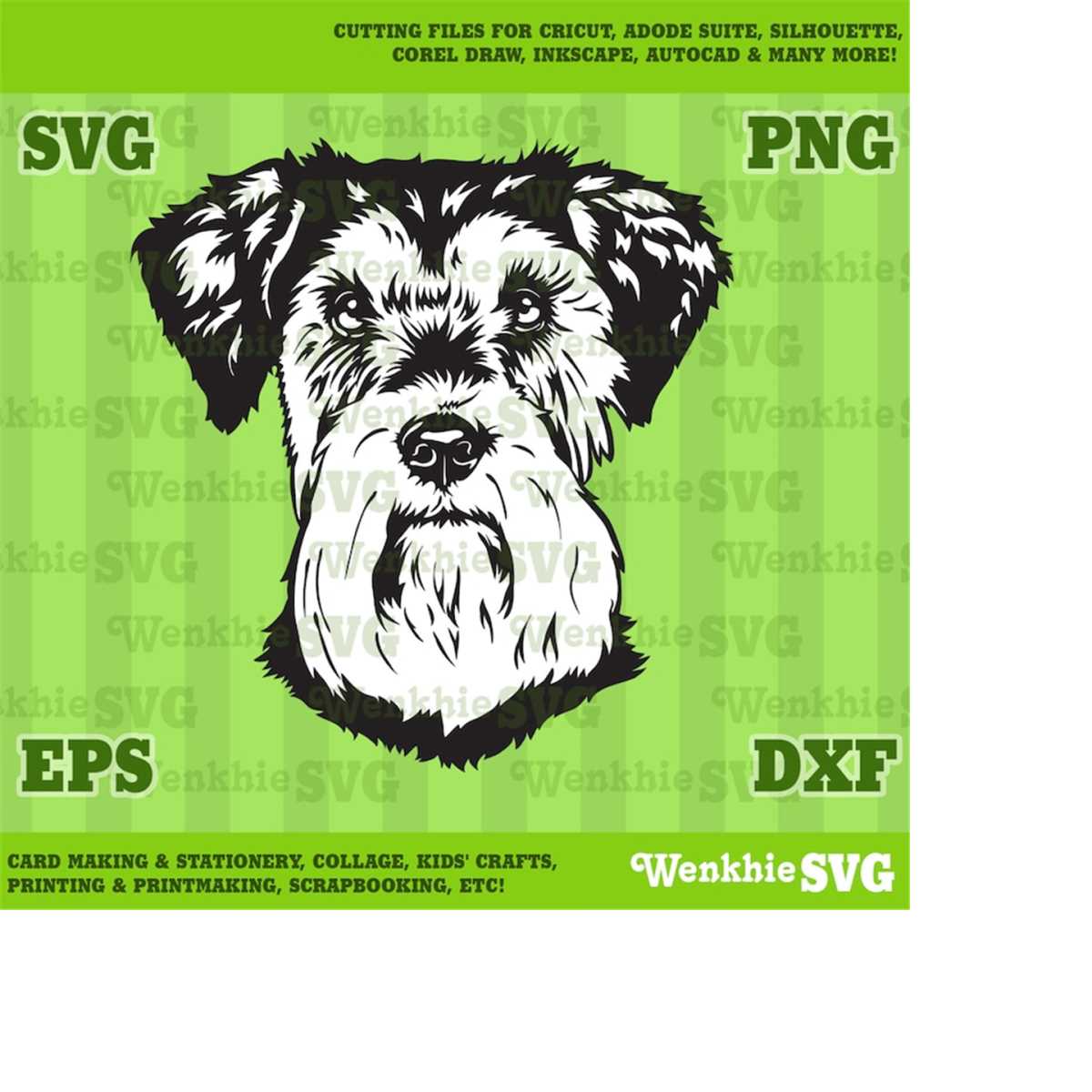 Miniature Schnauzer Pet Dog Cutting File Printable, SVG file | Inspire ...
