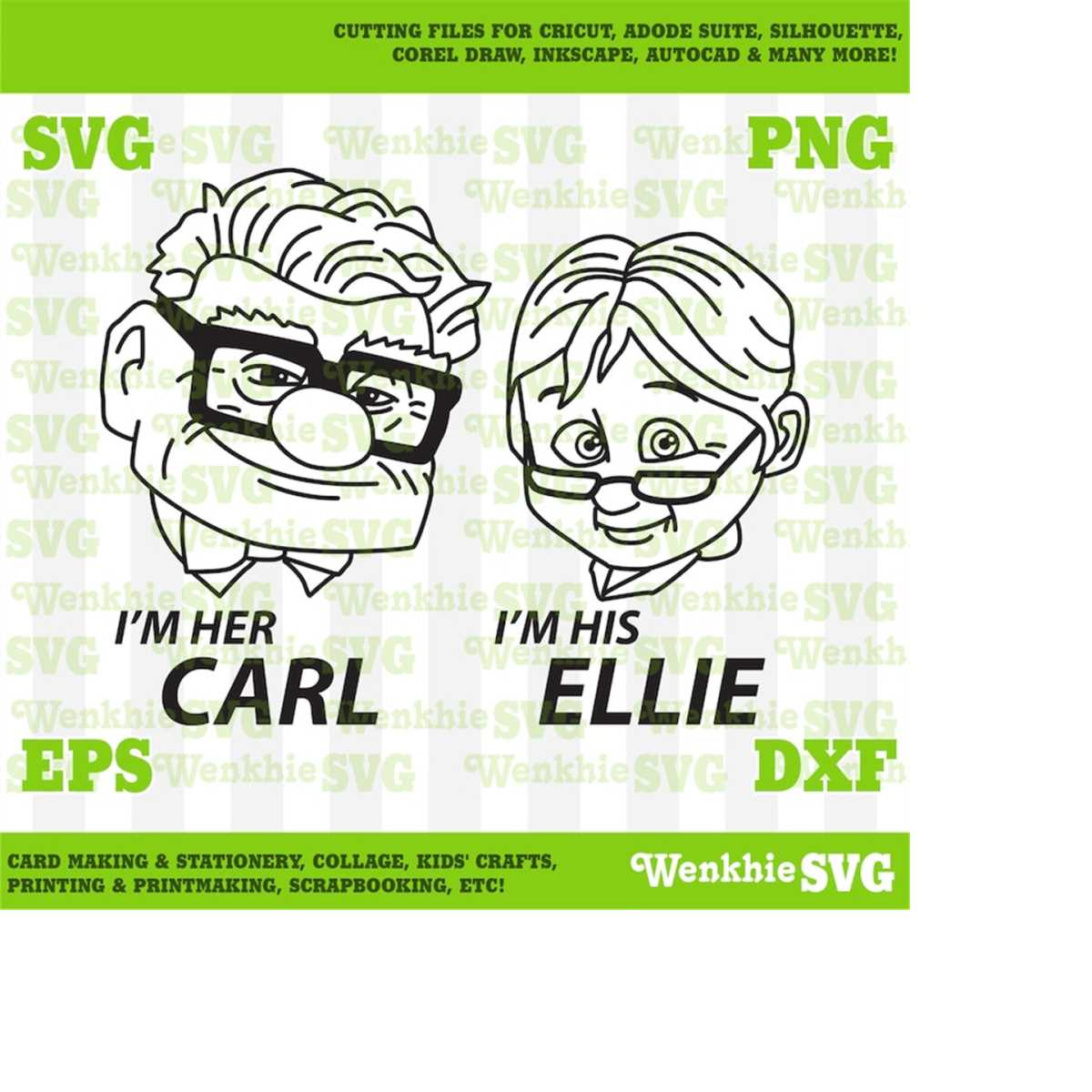 My Carl and Ellie Cutting File Printable, SVG file for Cricu | Inspire ...