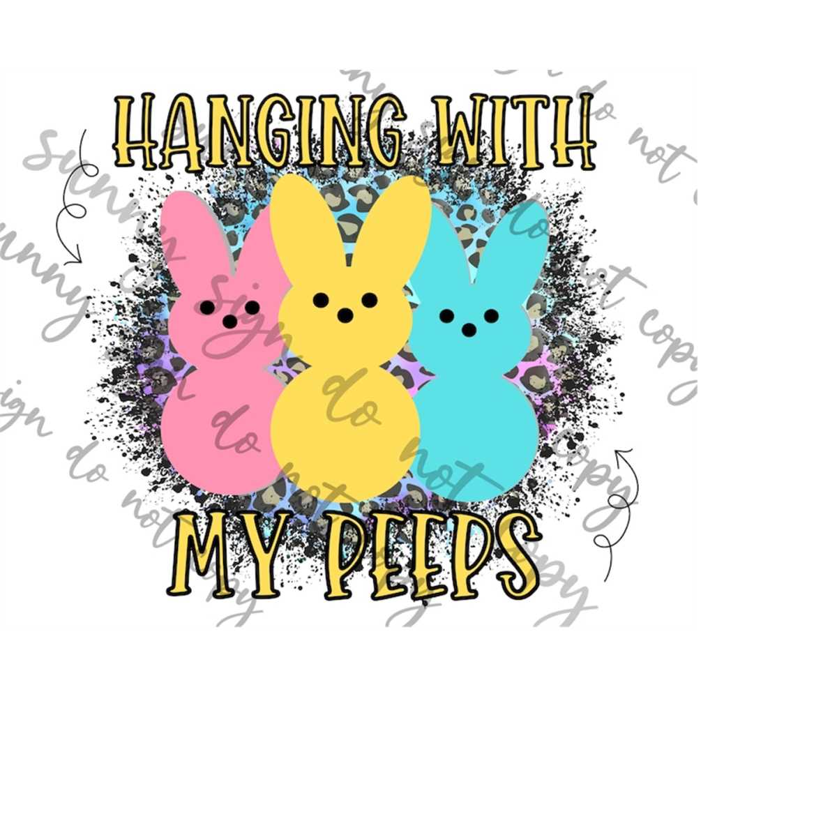 Hanging with my Peeps PNG instant download Peeps Easter | Inspire Uplift