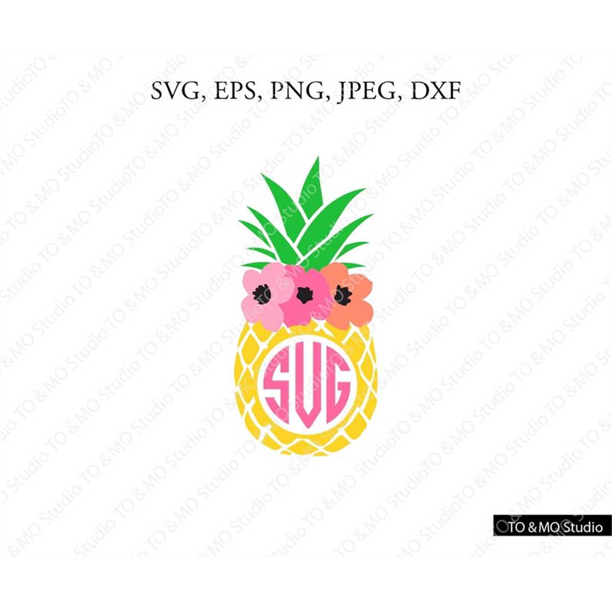 Pineapple Monogram SVG,Pineapple SVG, Pineapple Clipart, SVG | Inspire ...