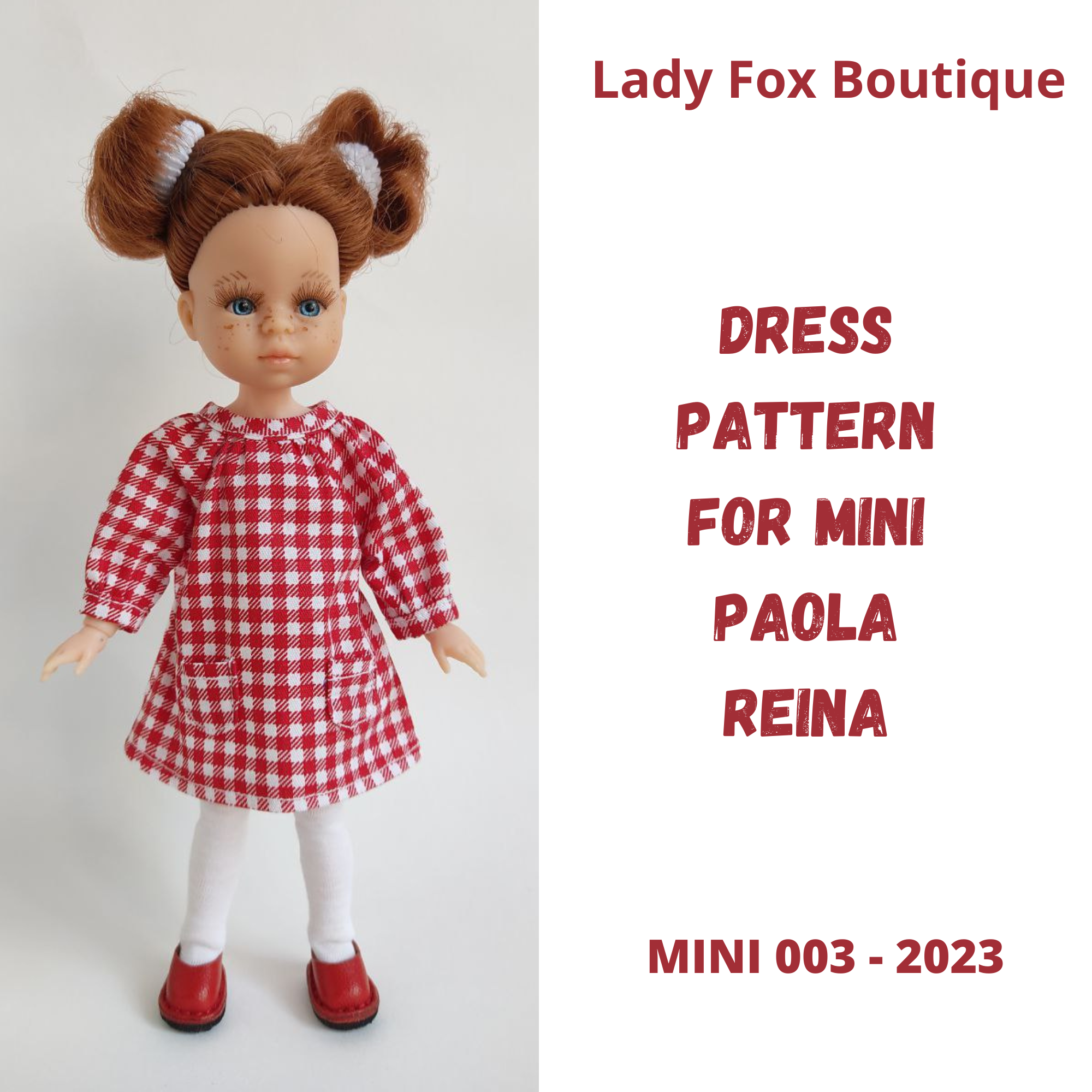Dress pattern for Mini Paola Reina dolls 21 cm | Inspire Uplift
