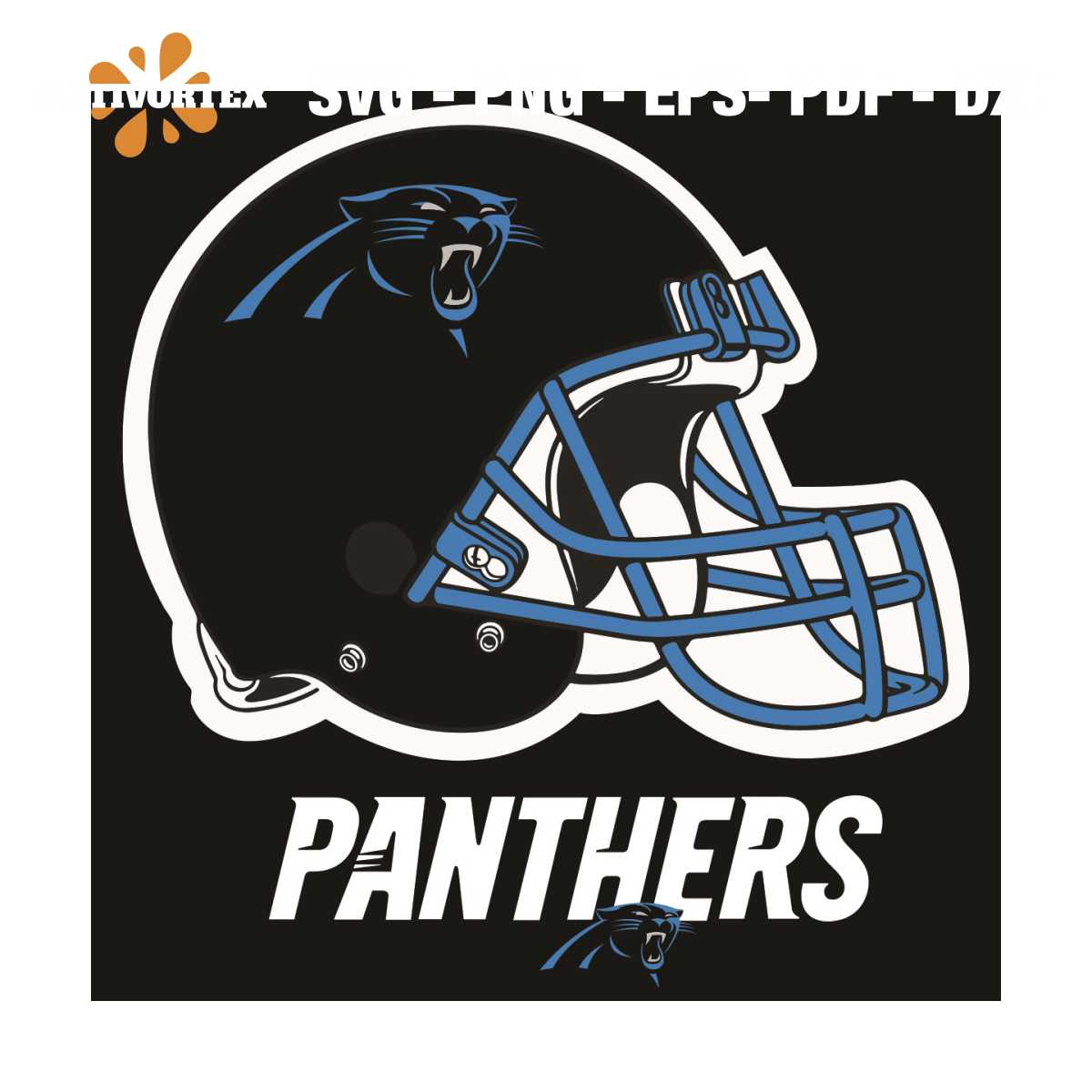 Logo Carolina Panthers Helmet Svg, Sport Svg, Helmet Svg, Ca | Inspire ...