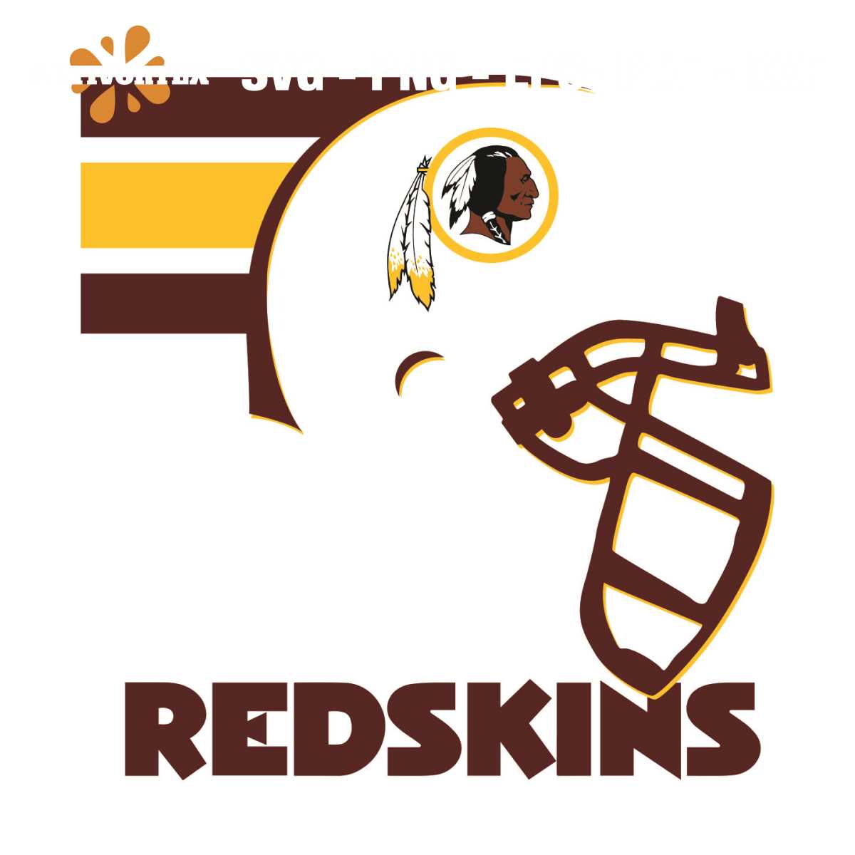 Washington Redskins Helmet Svg, Sport Svg, Helmet Svg, Strip | Inspire ...