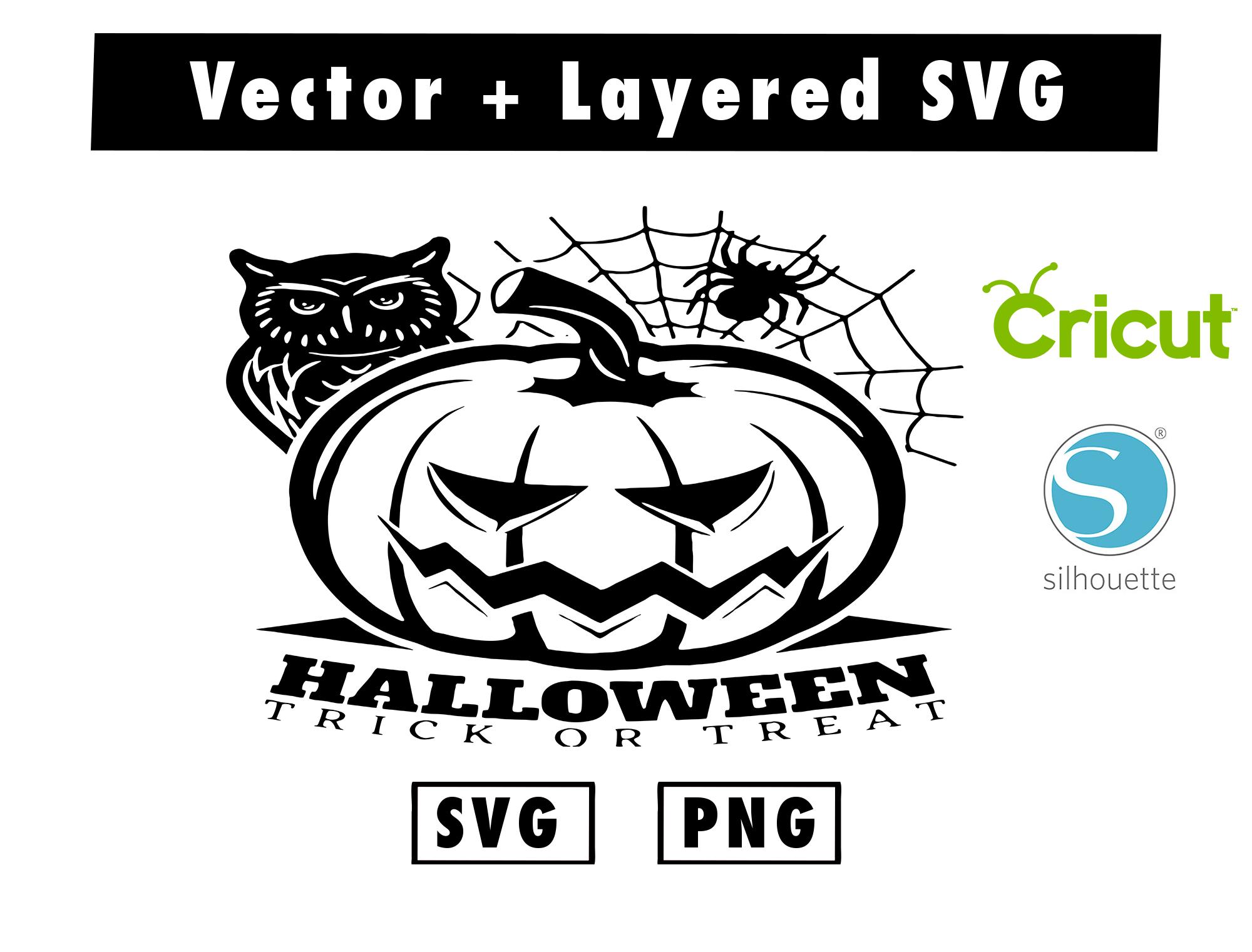 halloween trick or treat svg and png files for cricut machin | Inspire ...