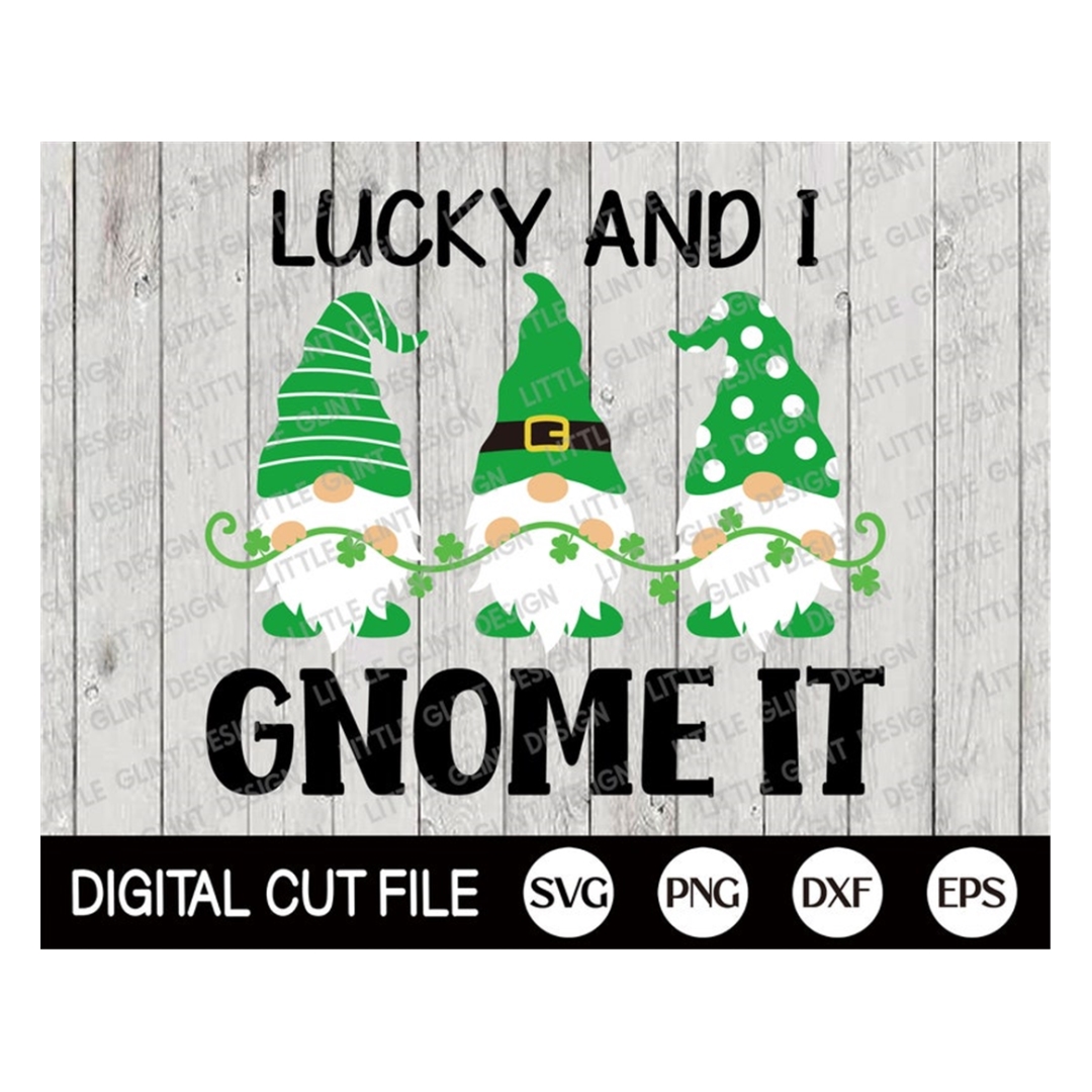 St Patricks Day Svg, Gnome Svg, Lucky and I gnome it, Shamro | Inspire ...