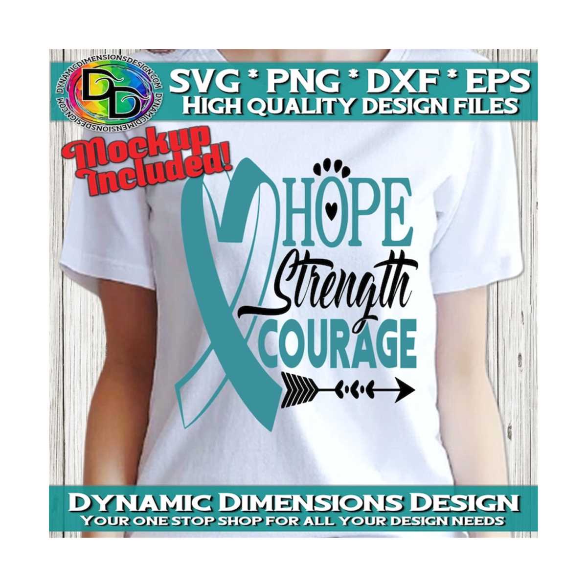Cancer SVG, Hope Strength Courage, Cervical svg, Ovarian Can - Inspire ...