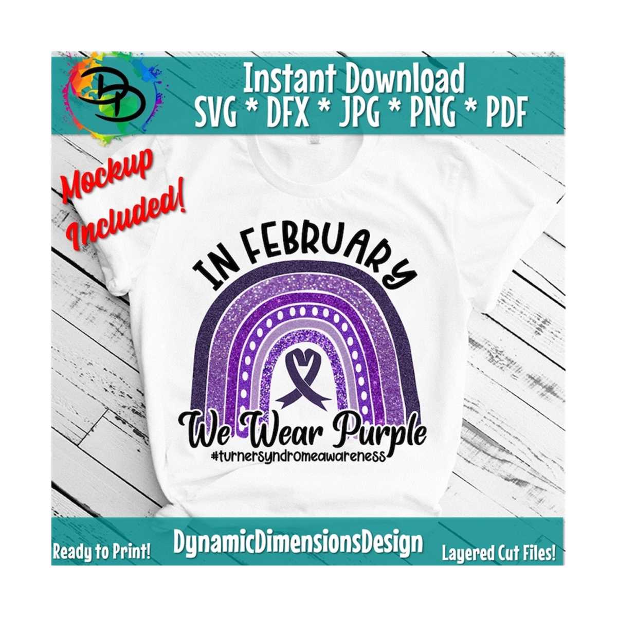 Turner Syndrome Rainbow svg, Turner Syndrome svg, Digital Do | Inspire ...
