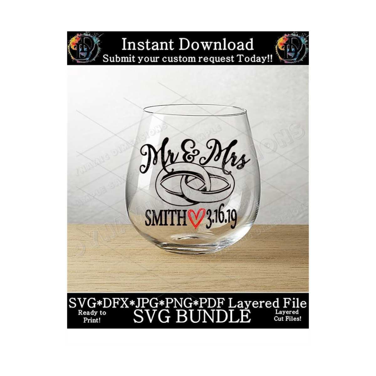 Mrs Svg file Mr Svg File Miss Svg File Wedding SVG Wedding S | Inspire ...