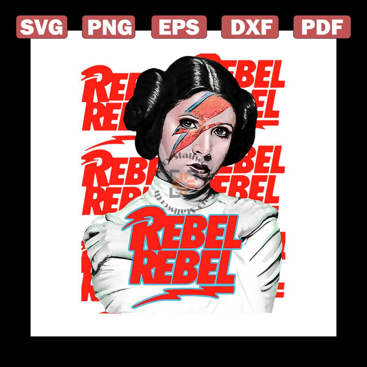 REBEL PRINCESS LEILA PNG svg | Inspire Uplift