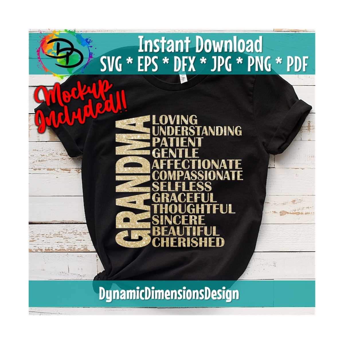 Grandma Adjectives, Grandma svg, Grandma quote, Granny, Nana - Inspire ...
