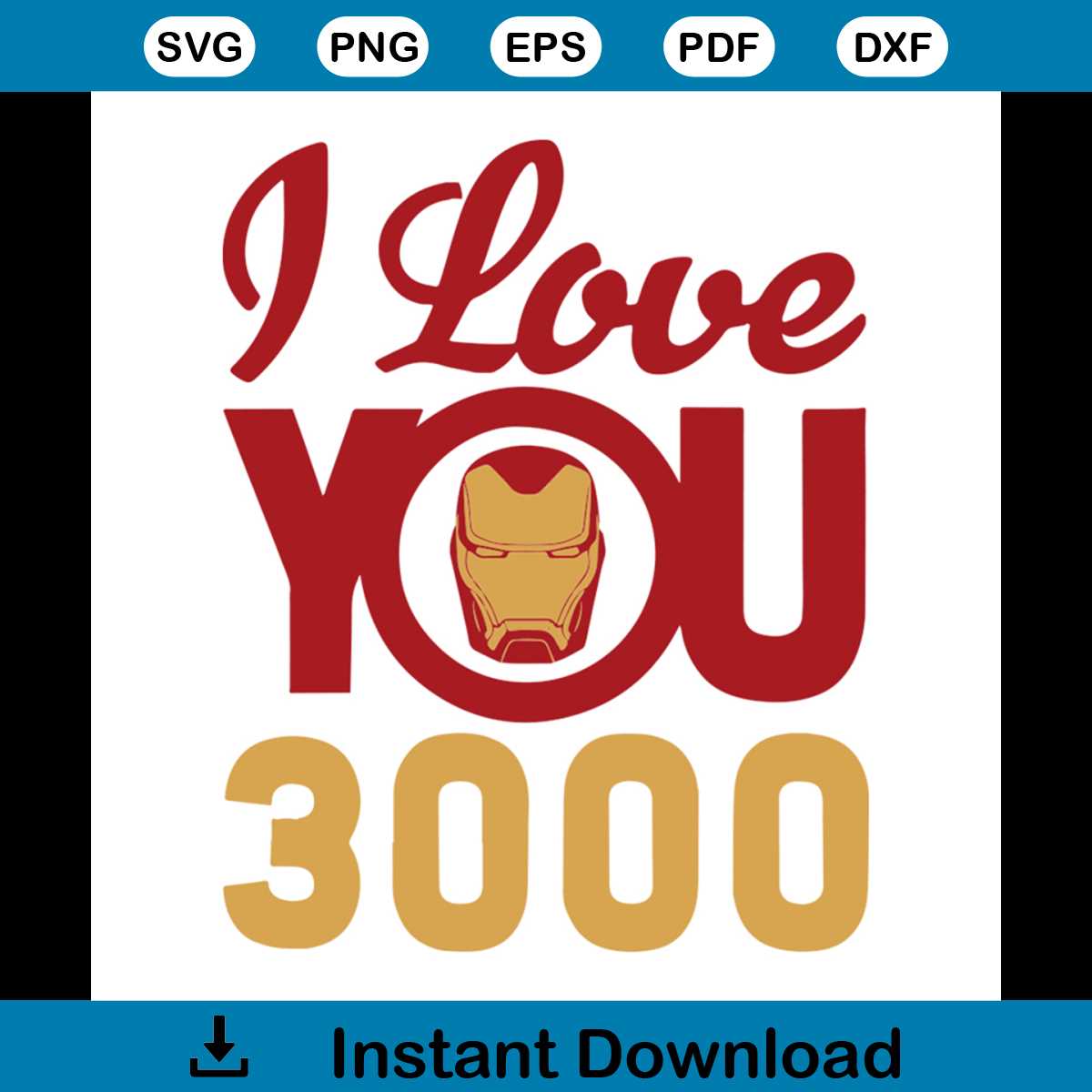 Marvel Avengers Endgame Iron Man I Love You 3000 Helmet Logo | Inspire ...