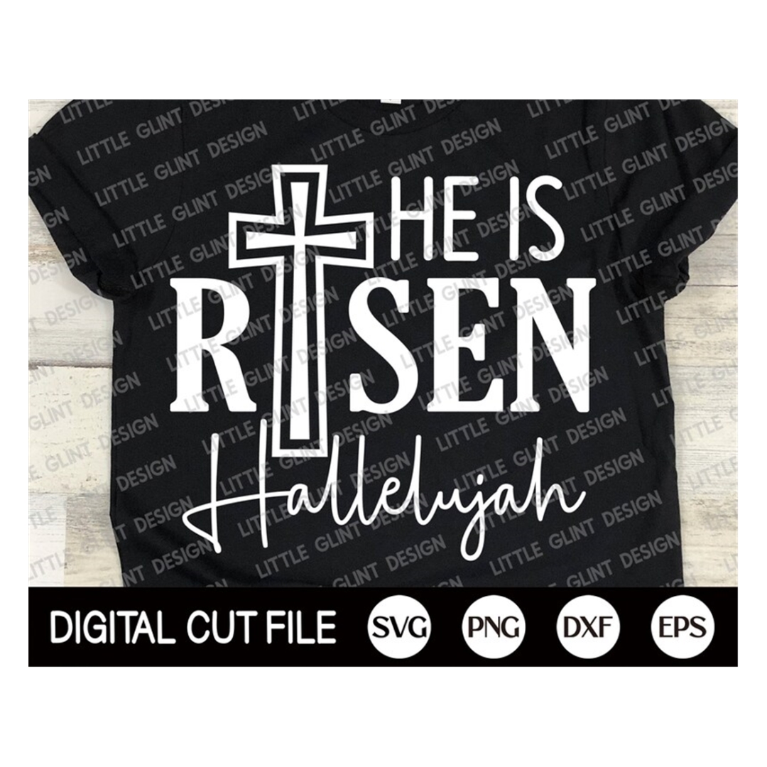 Christian Svg, He is Risen Svg, Hallelujah Svg, Easter Svg, - Inspire ...