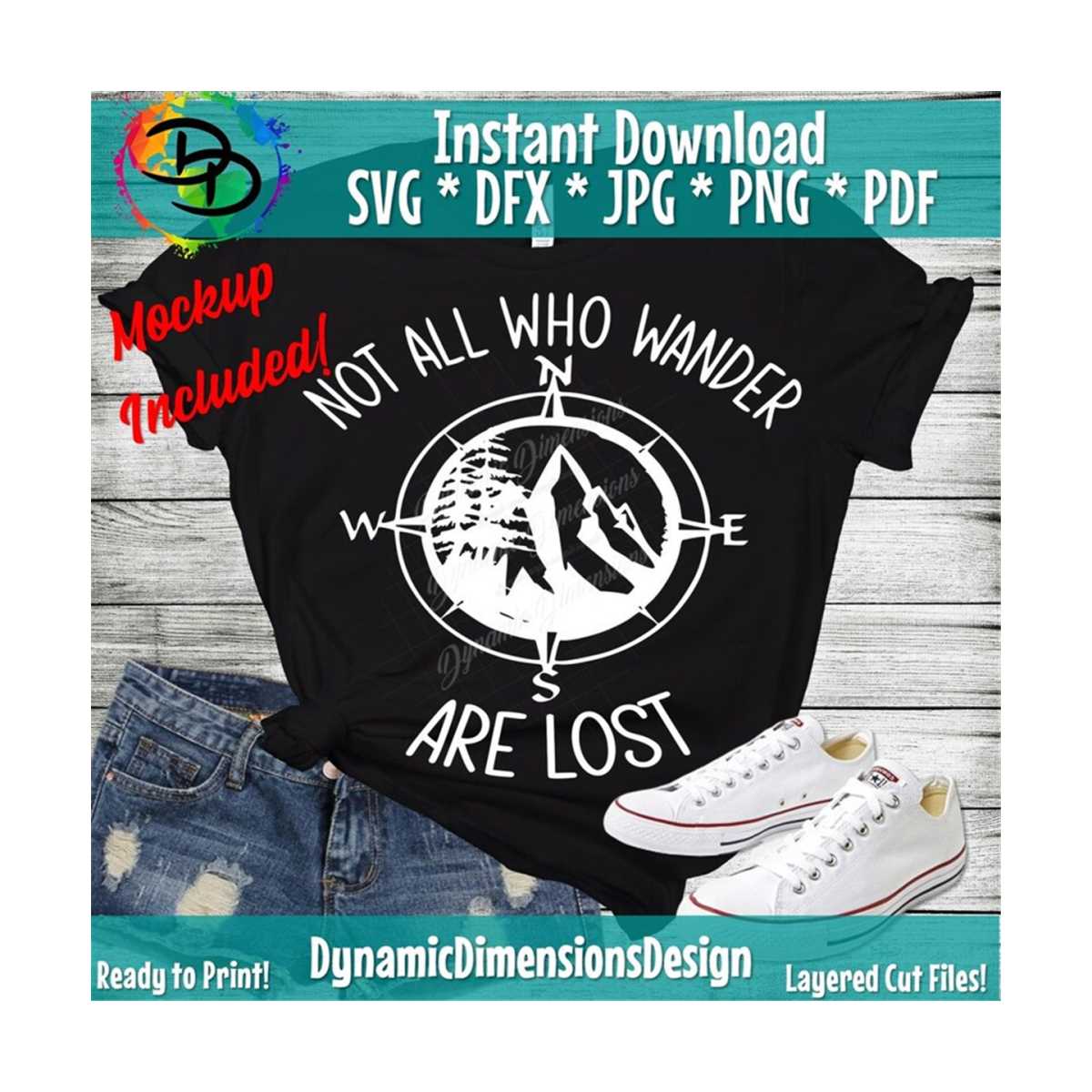 Not all who wander Svg File, Compass svg, Hiking, Forest, Ou - Inspire ...