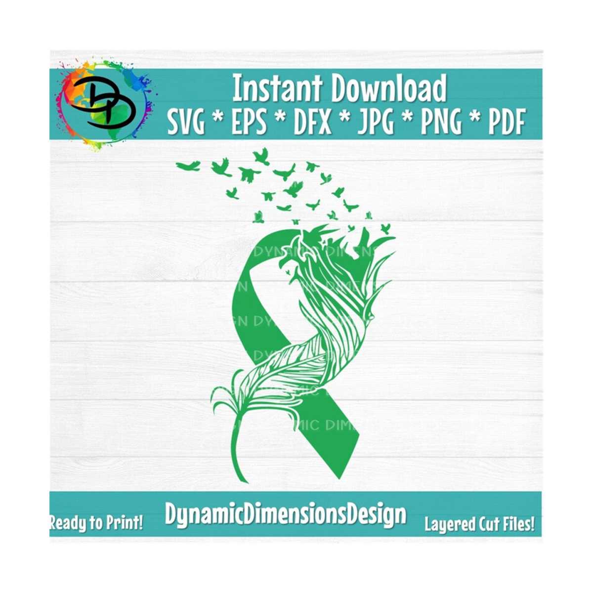 Green Awareness Ribbon, Bipolar, Mental Health, Kidney Disea | Inspire ...