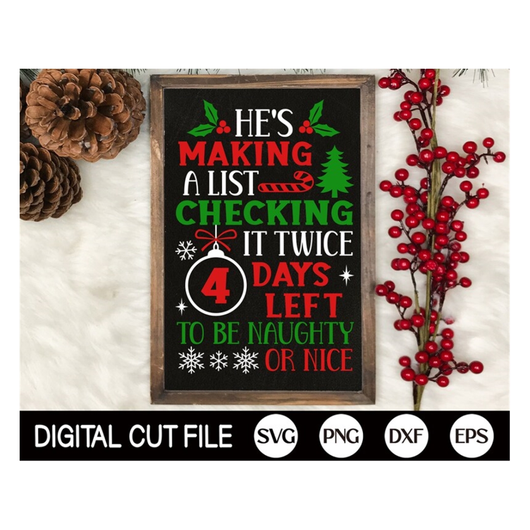 Christmas Countdown SVG, Christmas SVG, Christmas Sign Svg, - Inspire ...