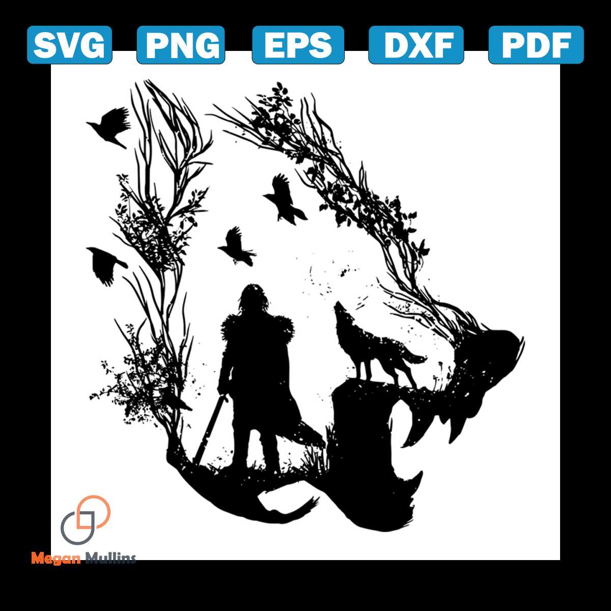 Lone Wolf Jon Snow A Song Of Ice And Fire Svg | Inspire Uplift