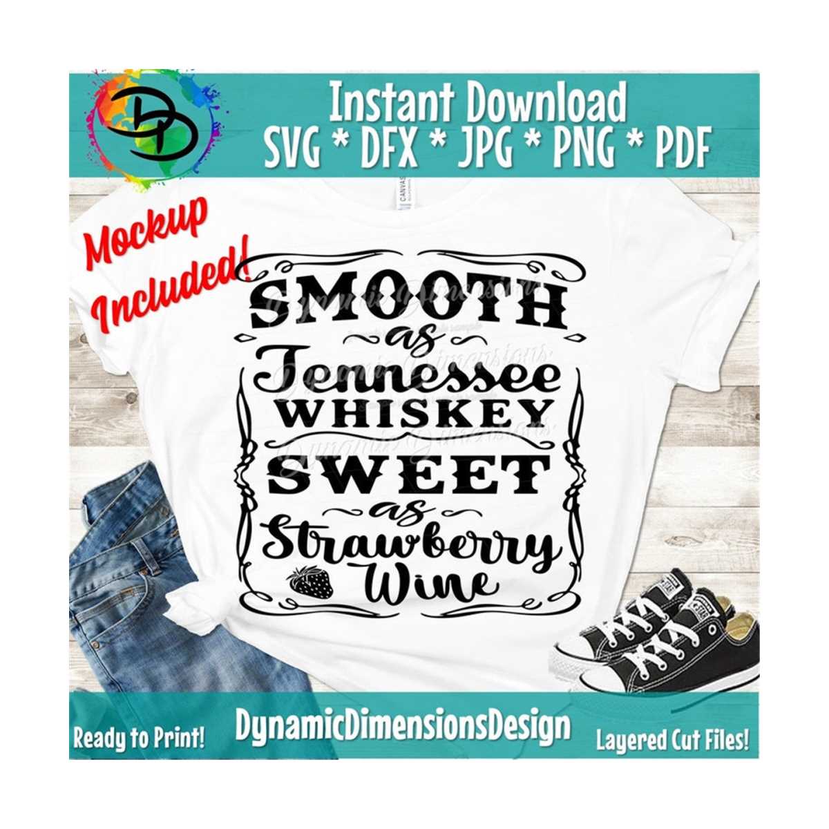 Smooth As Tennessee Whiskey SVG, Tennessee Whiskey SVG, Stra | Inspire ...