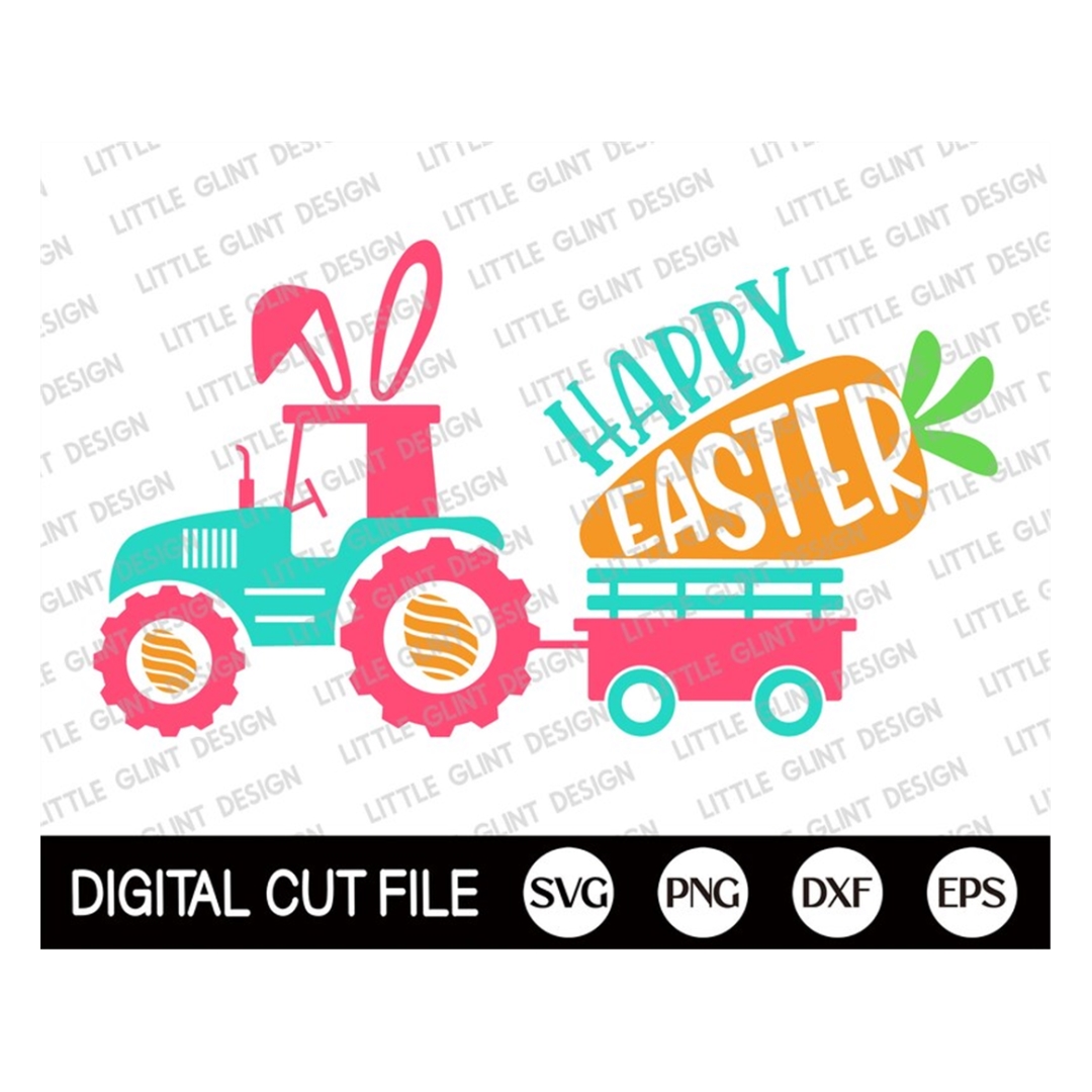 Happy Easter Tractor, Easter Tractor Carrot Svg, Easter Svg, | Inspire ...