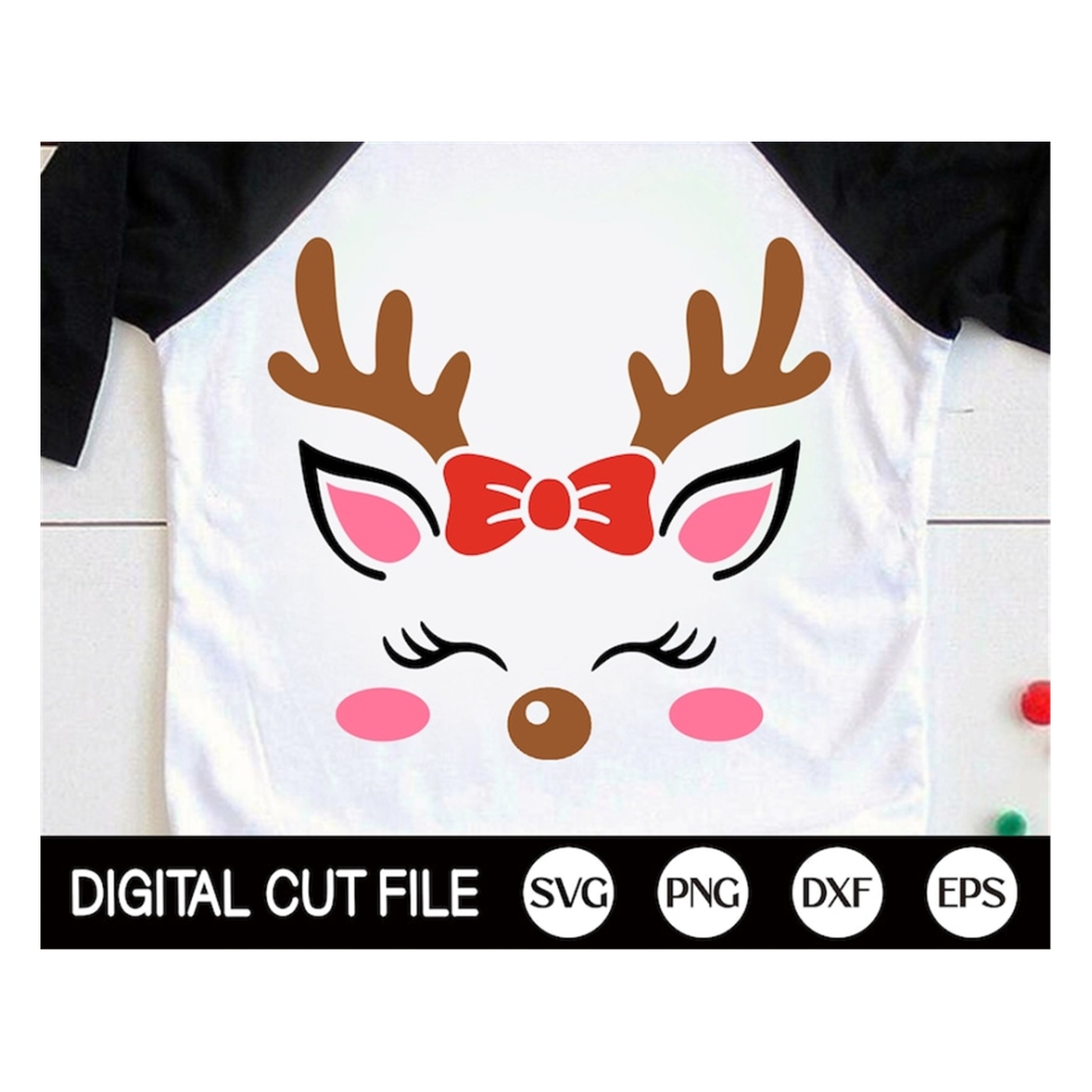 Reindeer SVG, Christmas Svg, Cute Reindeer Svg, Reindeer Gir | Inspire ...