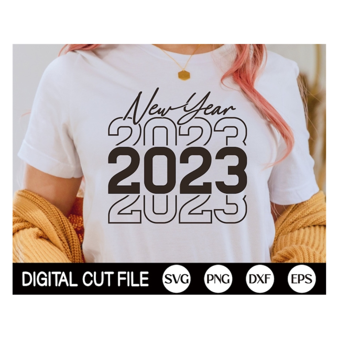 New Year SVG, 2023 Svg, New Year's Png, New Years Eve, Retro | Inspire ...