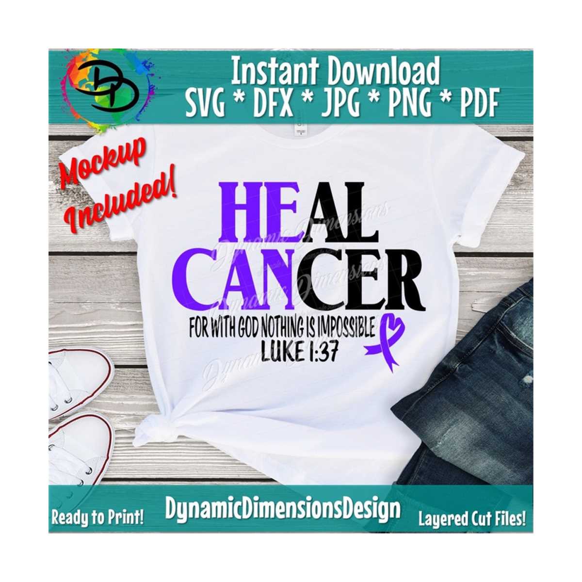 Heal Cancer SVG, In Memory Breast cancer svg quote, Pancreat | Inspire ...