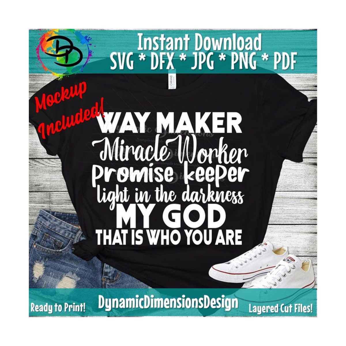 Way Maker Miracle Worker, Bible Verse SVG, Religious SVG, In - Inspire ...