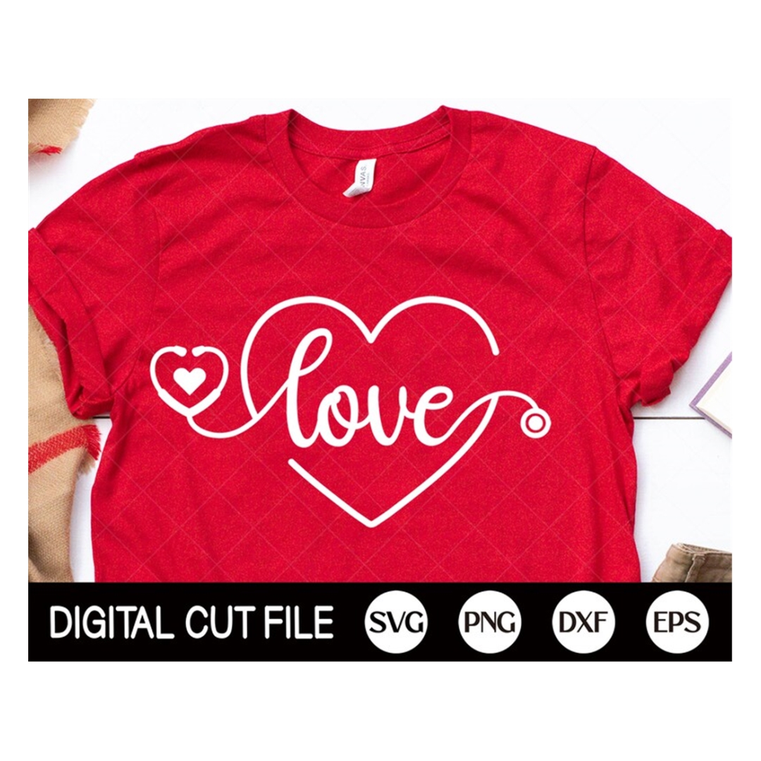 Valentines Hearts SVG, Stethoscope Svg, Valentines Day Svg, | Inspire ...