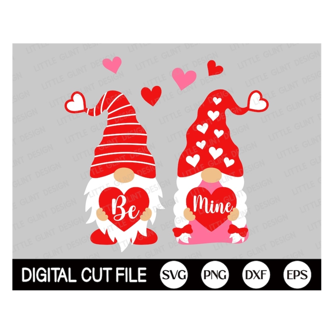 Valentine Gnome SVG, Be Mine SVG, Valentines Day, Gnomes Png | Inspire ...