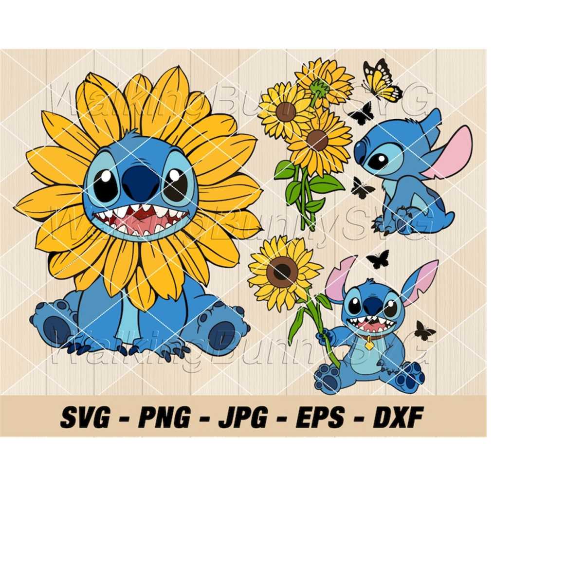 Stitch Sunflower Svg Png, Layered Stitch Sunflower Svg, Sunf - Inspire ...