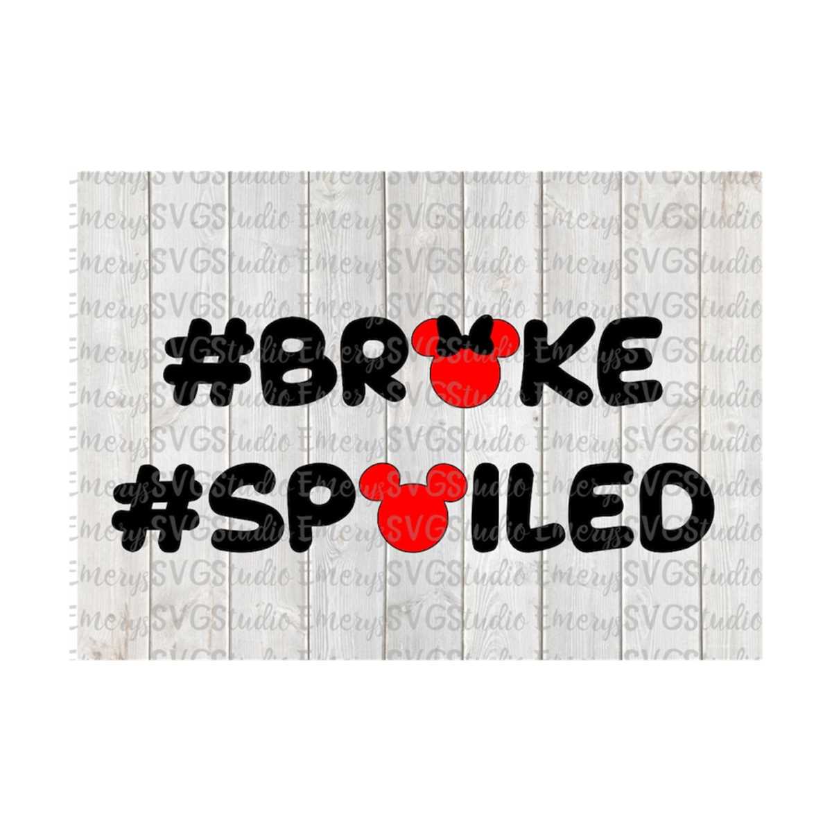 SVG DXF File for Broke and Spoiled Mickey and Minnie | Inspire Uplift