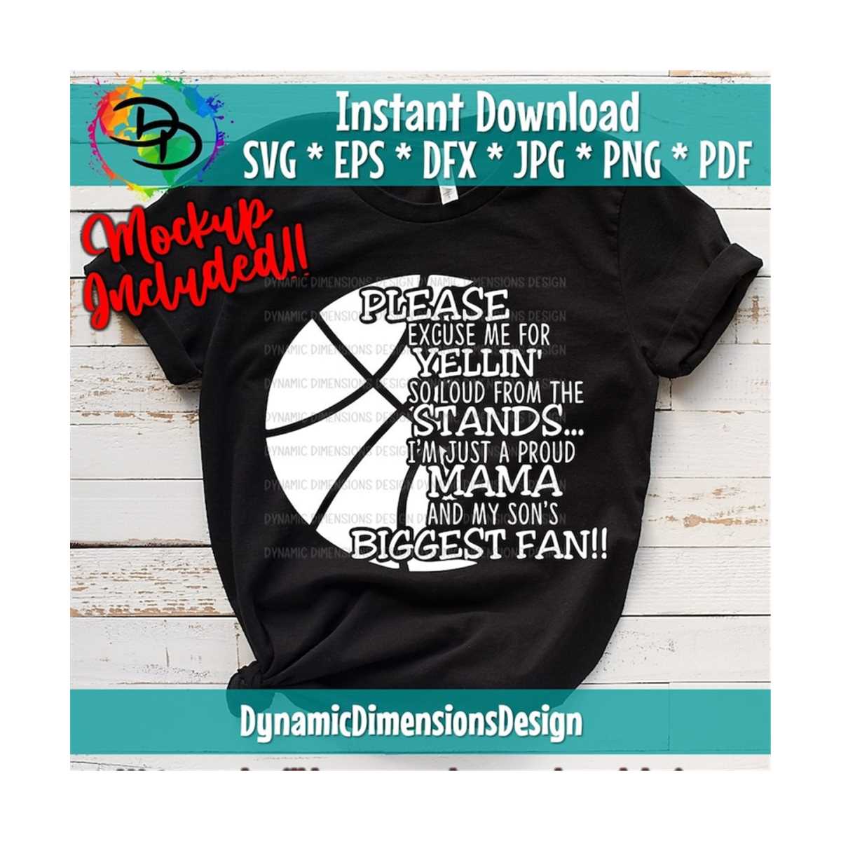 Basketball Mom SVG Shirt Design, Biggest Fan, Svg files for - Inspire ...
