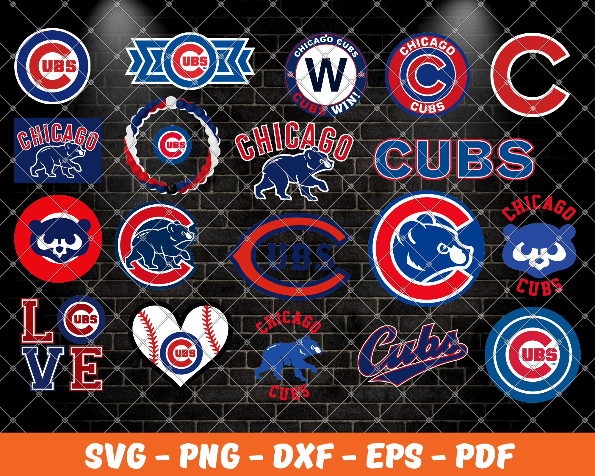 Chicago Cubs Bundle Svg, Football Svg ,Sport Svg, Sport Bund | Inspire ...