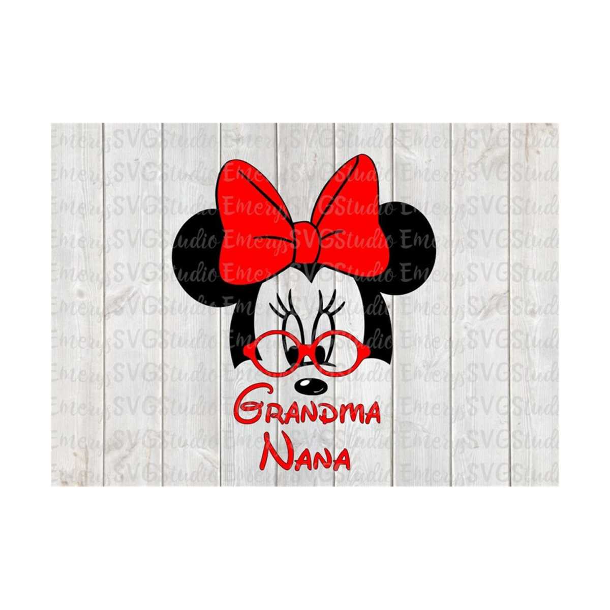 SVG DXF JPEG Pdf File for Grandma Minnie with Reading Glasse - Inspire ...