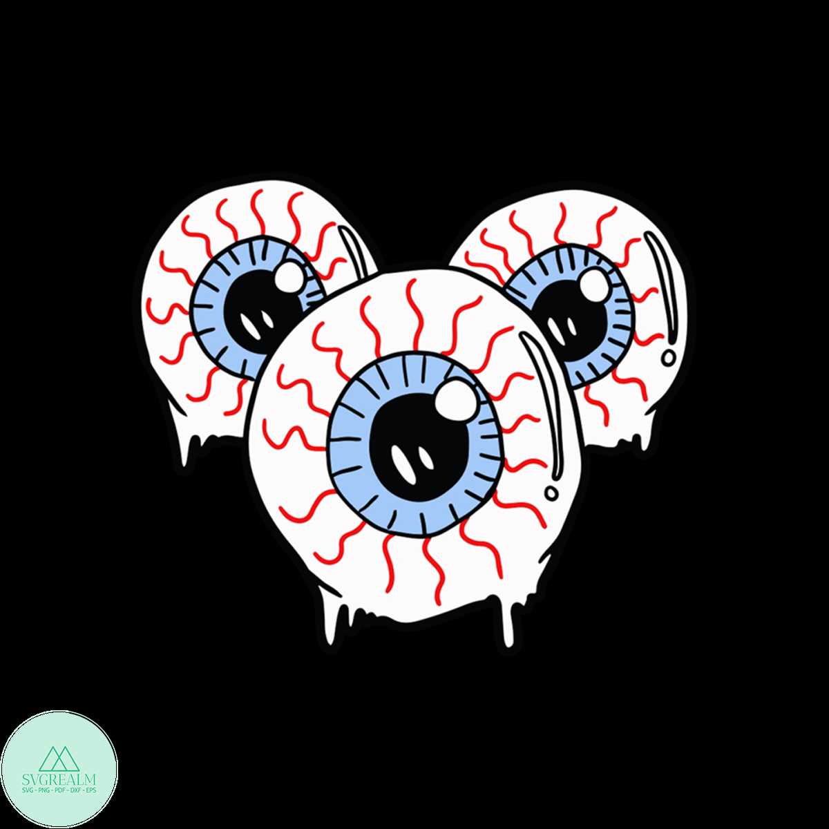 Three Mickey Mouse Eyeballs Horror Eyes Svg | Inspire Uplift