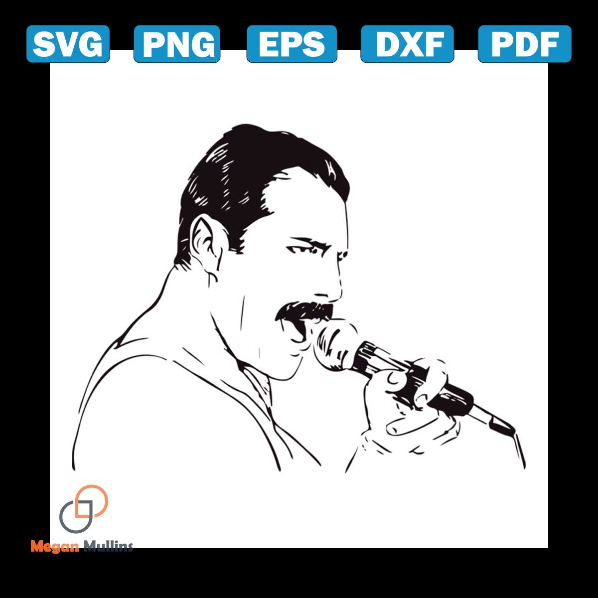 Freddie Mercury Singing Svg, Famous People Svg, Freddie Merc | Inspire ...