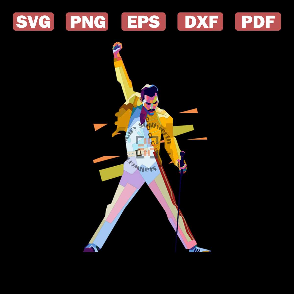 Freddie Mercury Singing Svg, Famous People Svg, Freddie Merc | Inspire ...