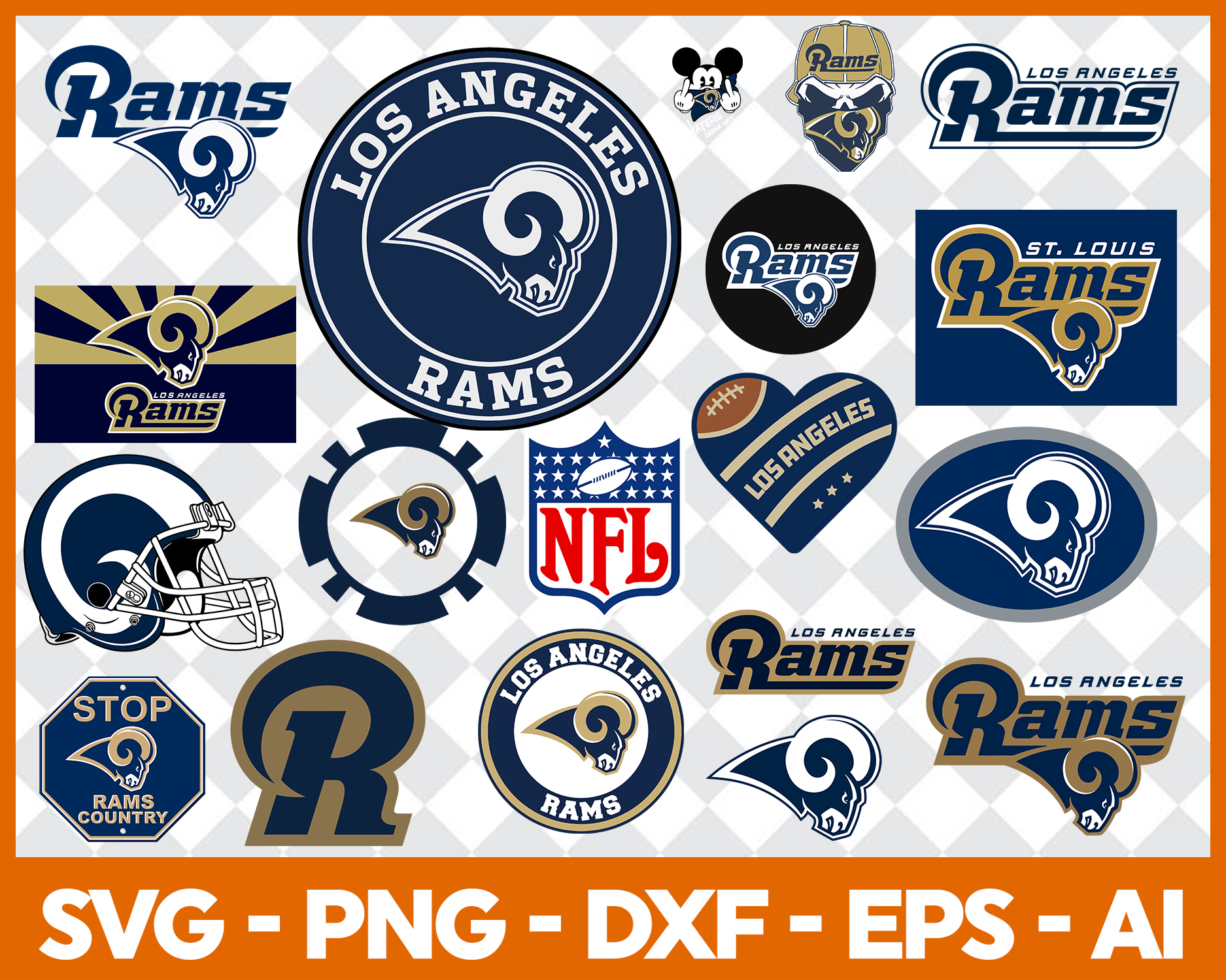 Los Angeles Rams Svg , Football Team Svg, Cricut, Digital Do | Inspire ...