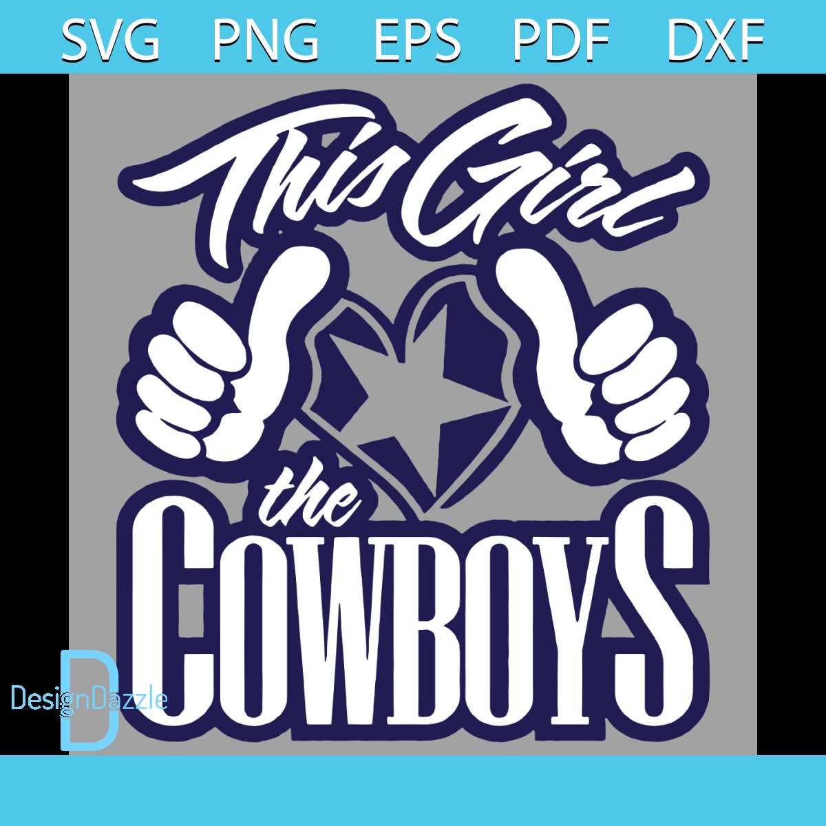 This girl likes the Cowboys SVG, Dallas Cowboys Svg, Girl sv | Inspire Uplift