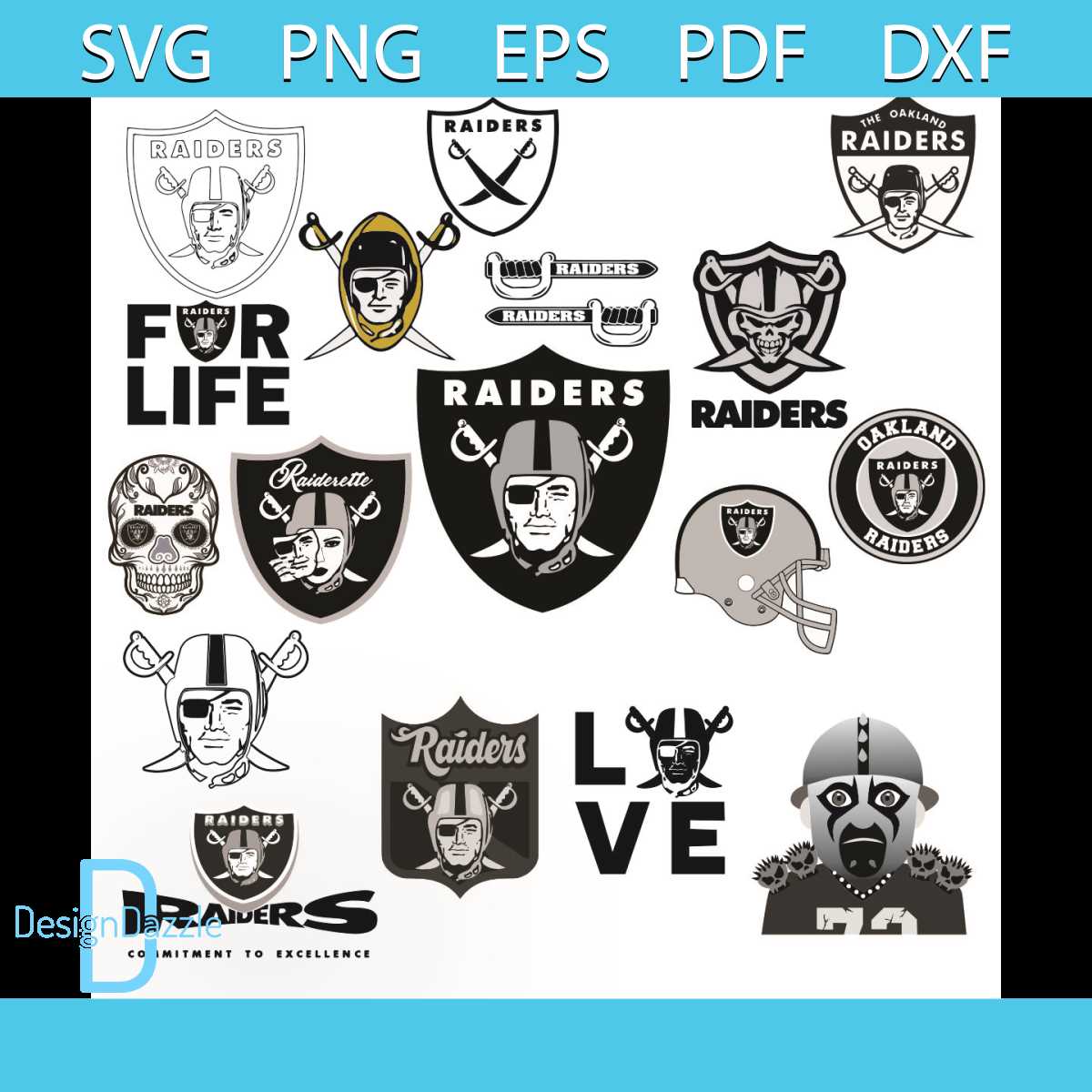 Oakland Raiders Bundle SVG, Oakland Raiders svg, Oakland Rai | Inspire ...