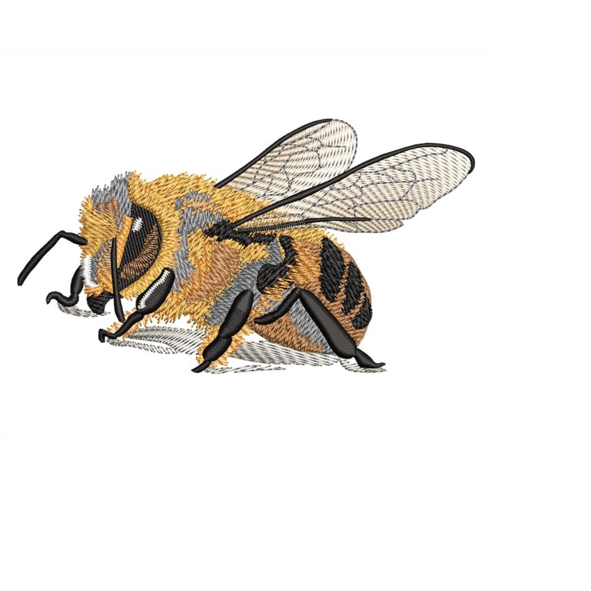 Realistic Bee Embroidery Design, 3D Insect with Quick Stitch - Inspire ...
