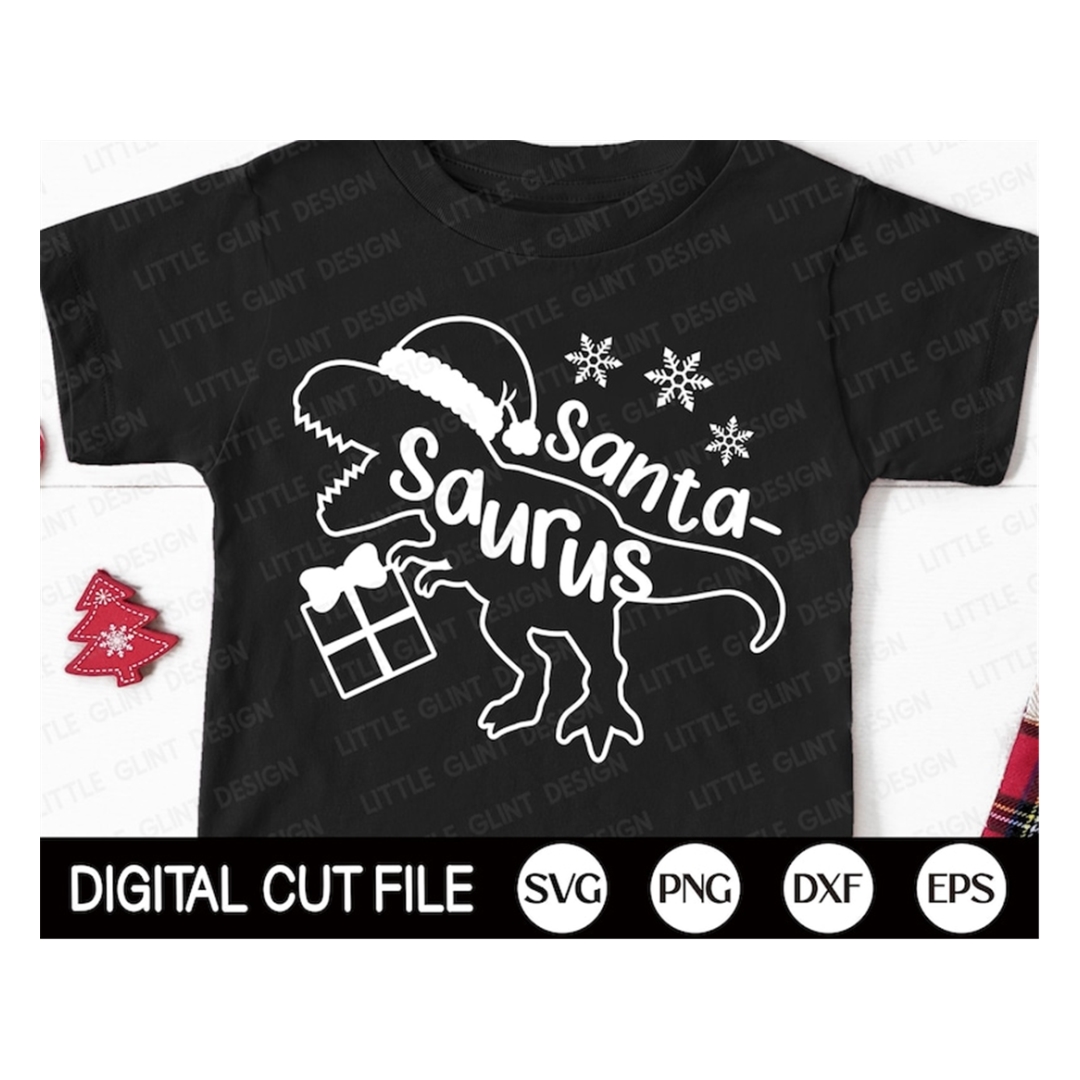 Christmas Dinosaur SVG, Santa Saurus Svg, Santa T-Rex Svg, D | Inspire ...