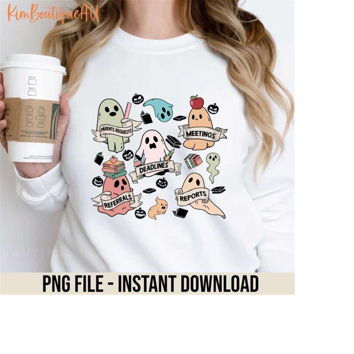 Ghost Teacher Halloween Png, Spooky Teacher Png, Spooky Clas | Inspire ...