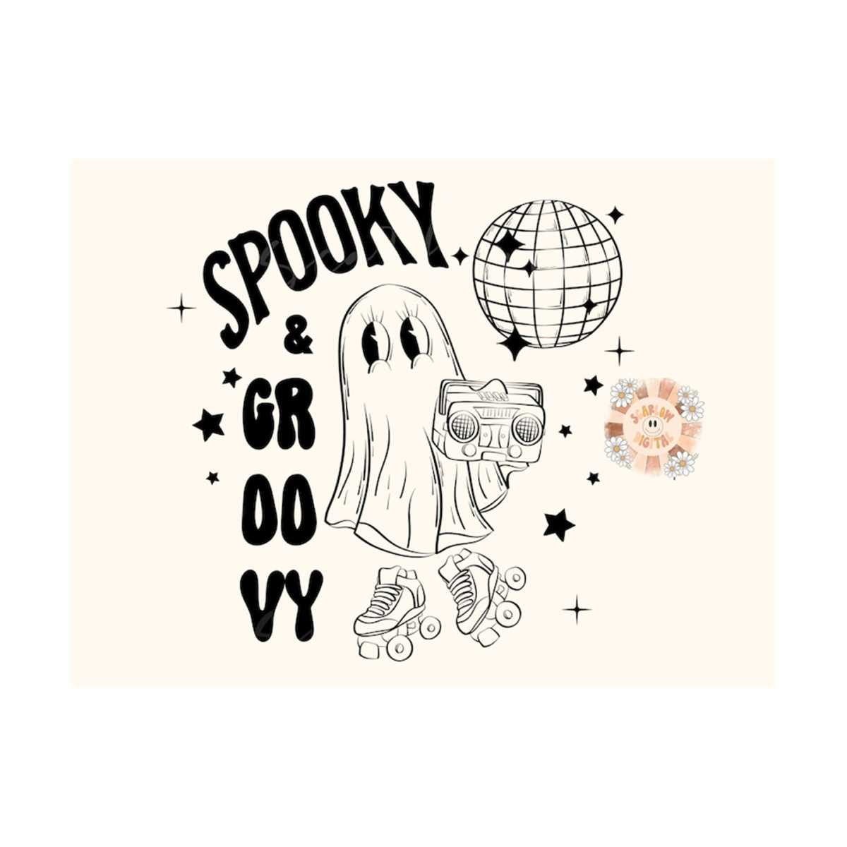 Spooky and Groovy PNG-Halloween Sublimation Digital Design D - Inspire ...