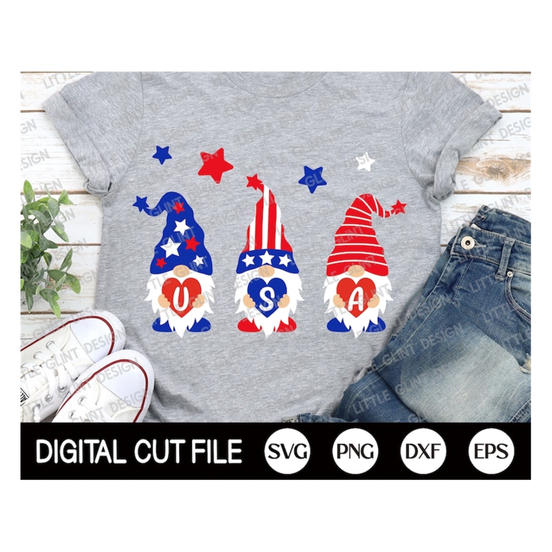 4th of July Svg, America Gnome Svg, Fourth of July Gnome, Us | Inspire ...